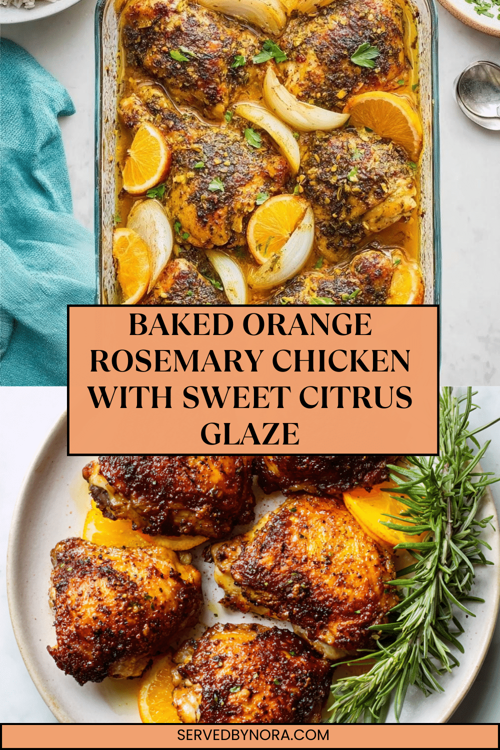 Baked Florida Orange Juice Rosemary Chicken – Juicy & Flavorful
