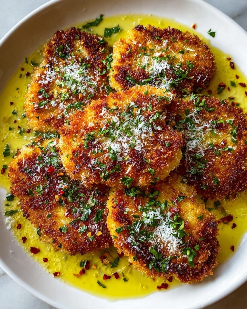 Crispy Italian Chicken Christopher with Garlic Butter Sauce